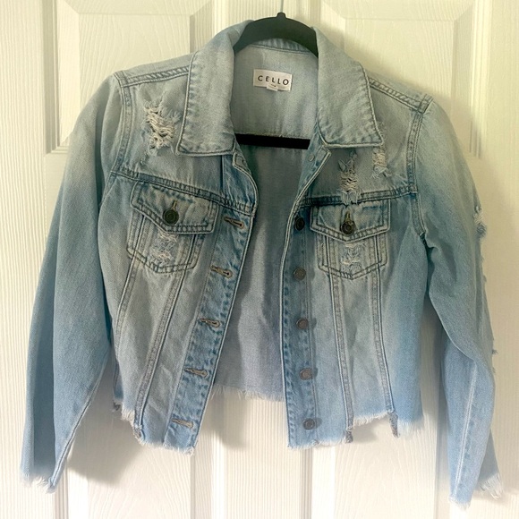 Cello | Jackets & Coats | Cello Light Blue Cropped Denim Jacket | Poshmark